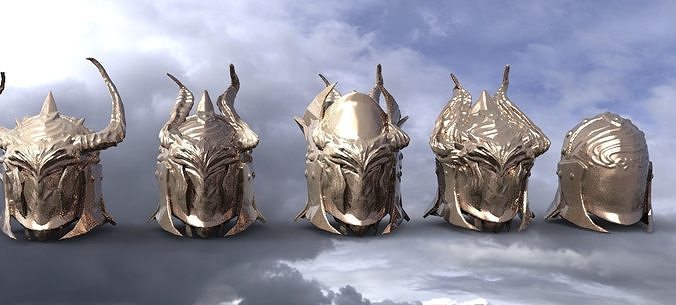 Iron mask helmet collection 5 models 3D model | CGTrader