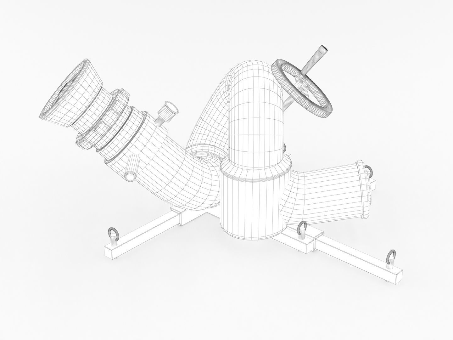 Stationary Fire Hose Spray Nozzle 3D model | CGTrader