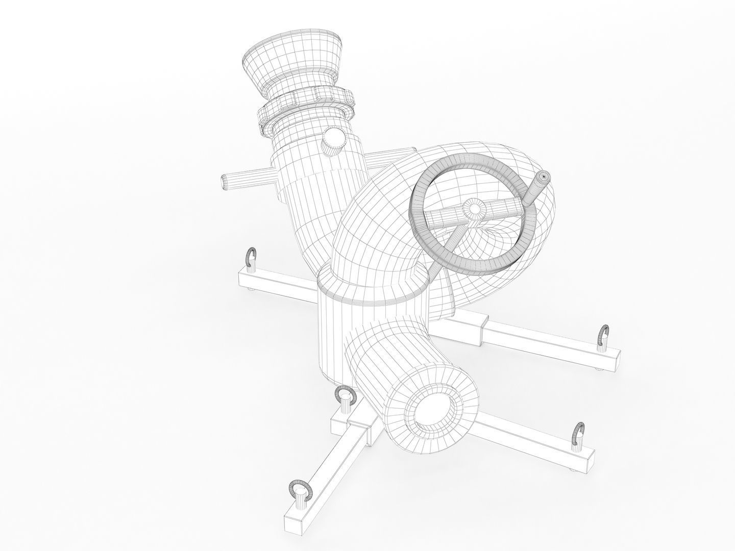 Stationary Fire Hose Spray Nozzle 3D model | CGTrader