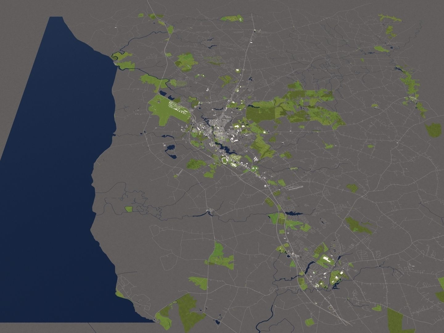 Dover Delaware USA 50x50km 3D City Map 3D model | CGTrader