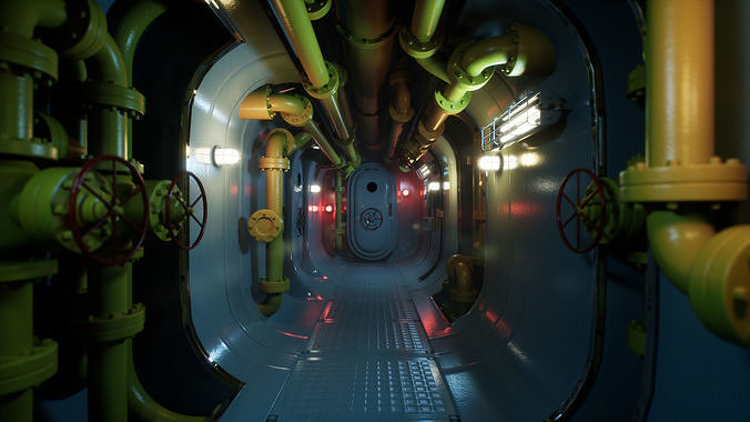 Submarine Ship Interior UE4 3D model | CGTrader