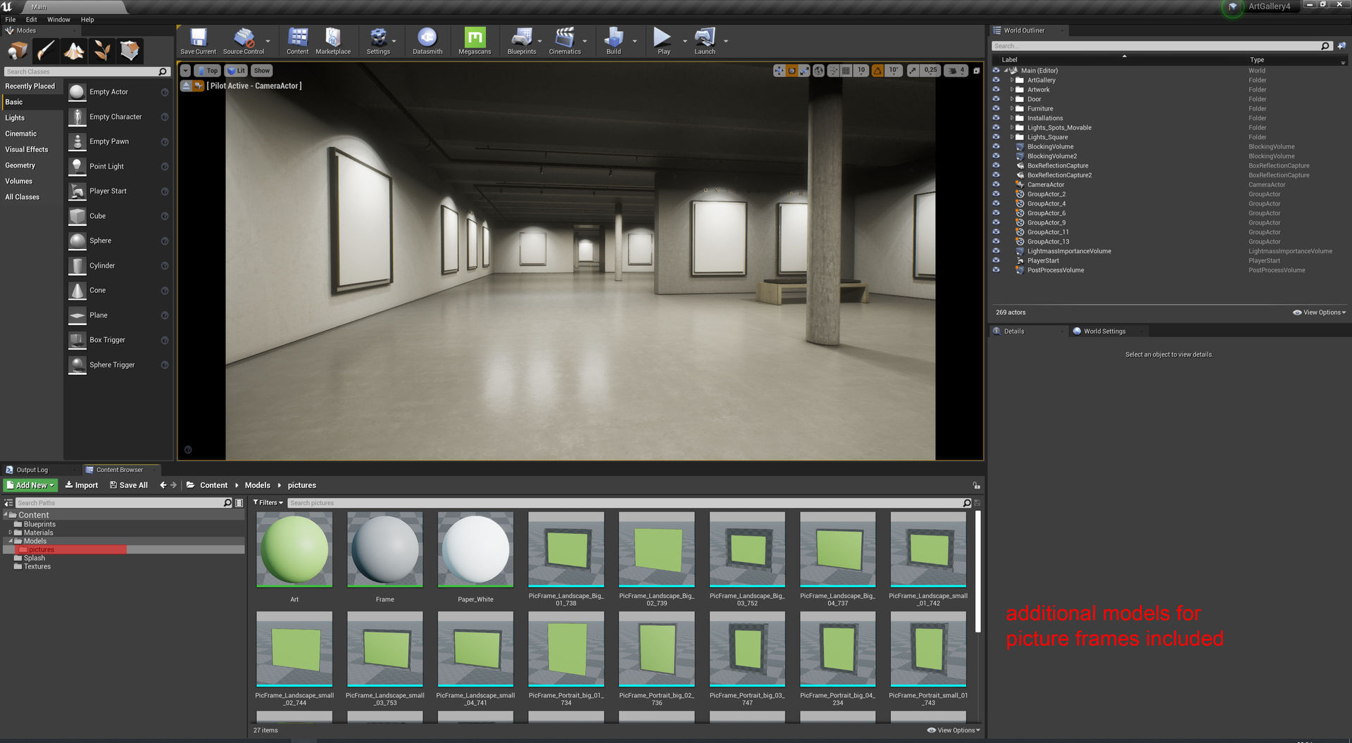 Art Gallery 004 UE4 3D model | CGTrader