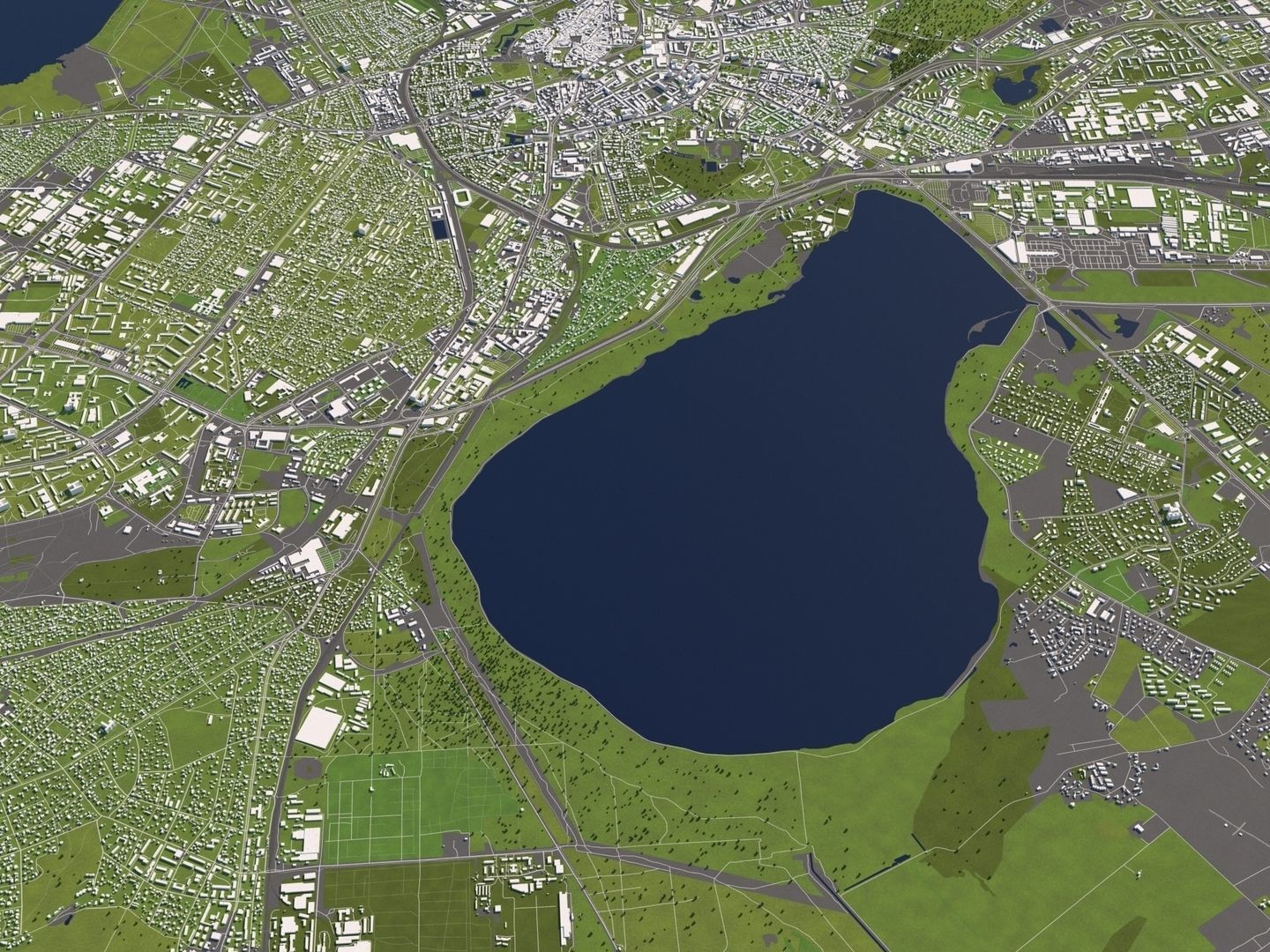 Tallinn Estonia 50x50km 3D City Map 3D model | CGTrader