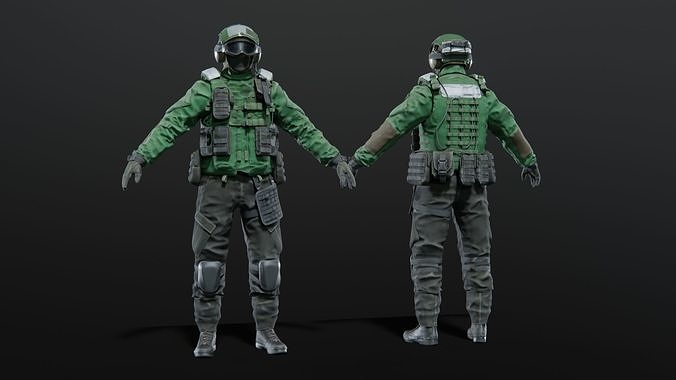 SOLDIER Flight Deck Crew 3D model | CGTrader