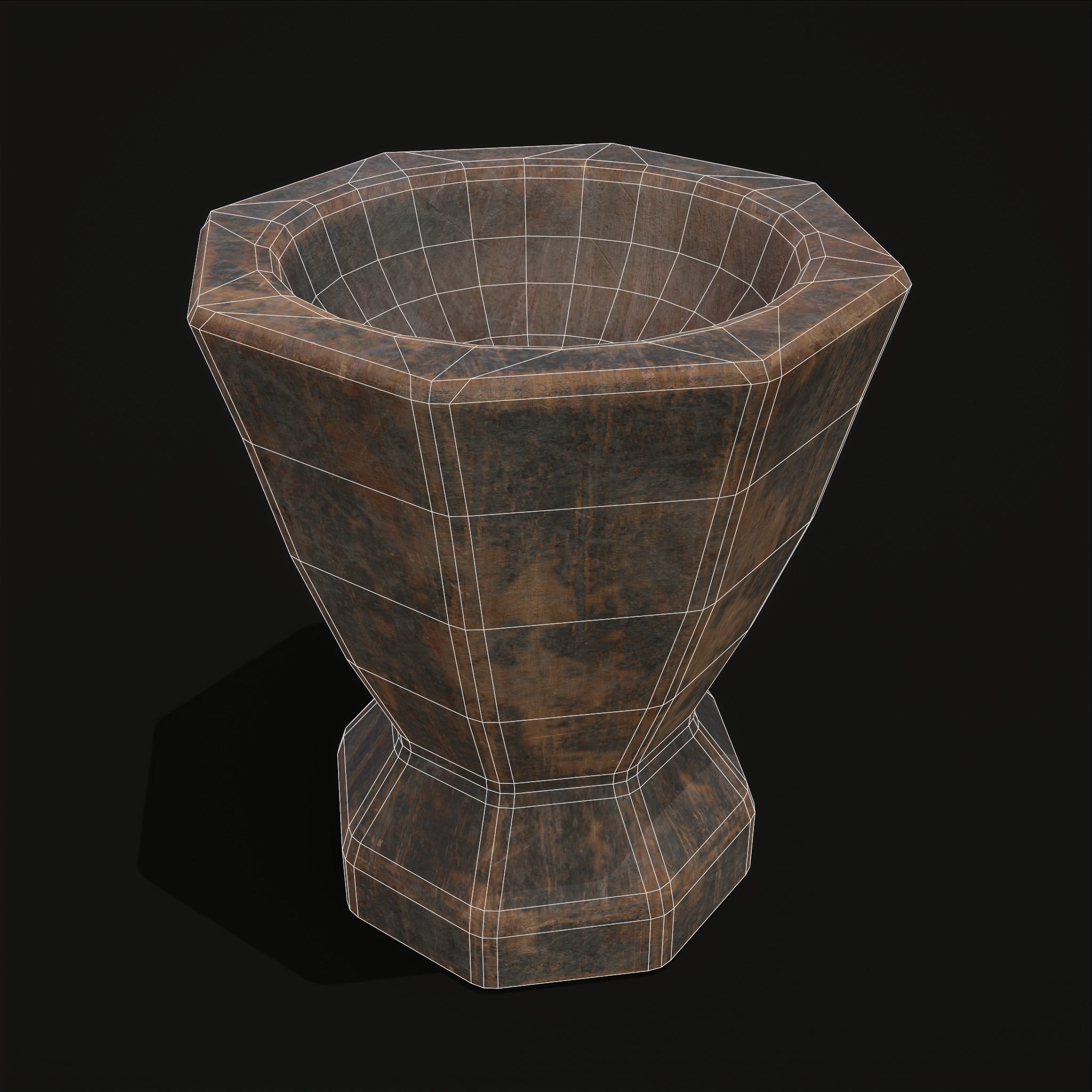 3D model Medieval Wooden Mortar and Pestle VR / AR / low-poly | CGTrader