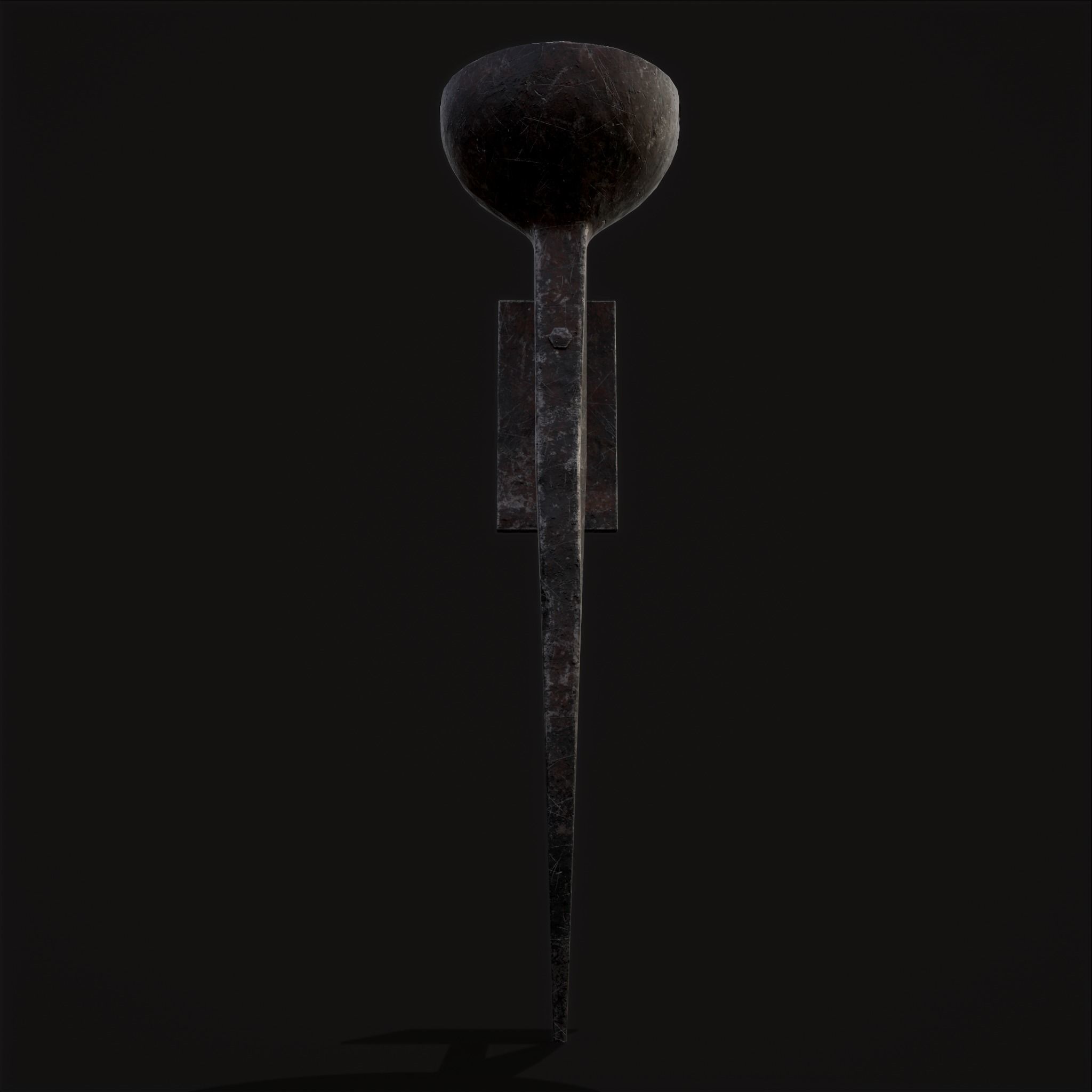 3D model Rustic Medieval Iron Forged Torch VR / AR / low-poly | CGTrader