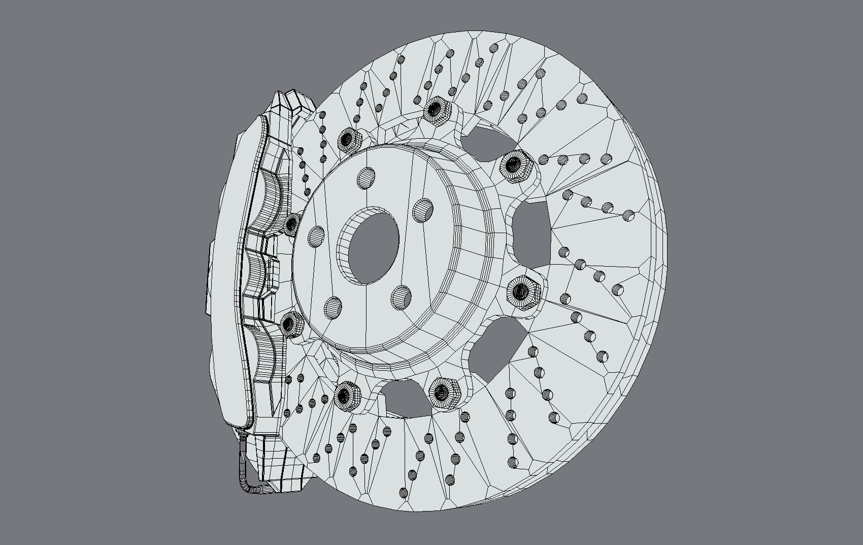 Custom Brembo GT M kit Disk Brake 3D model | CGTrader