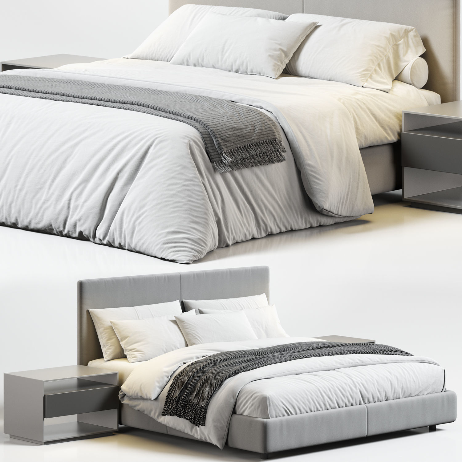 Flexform Oltre Bed 3D model | CGTrader
