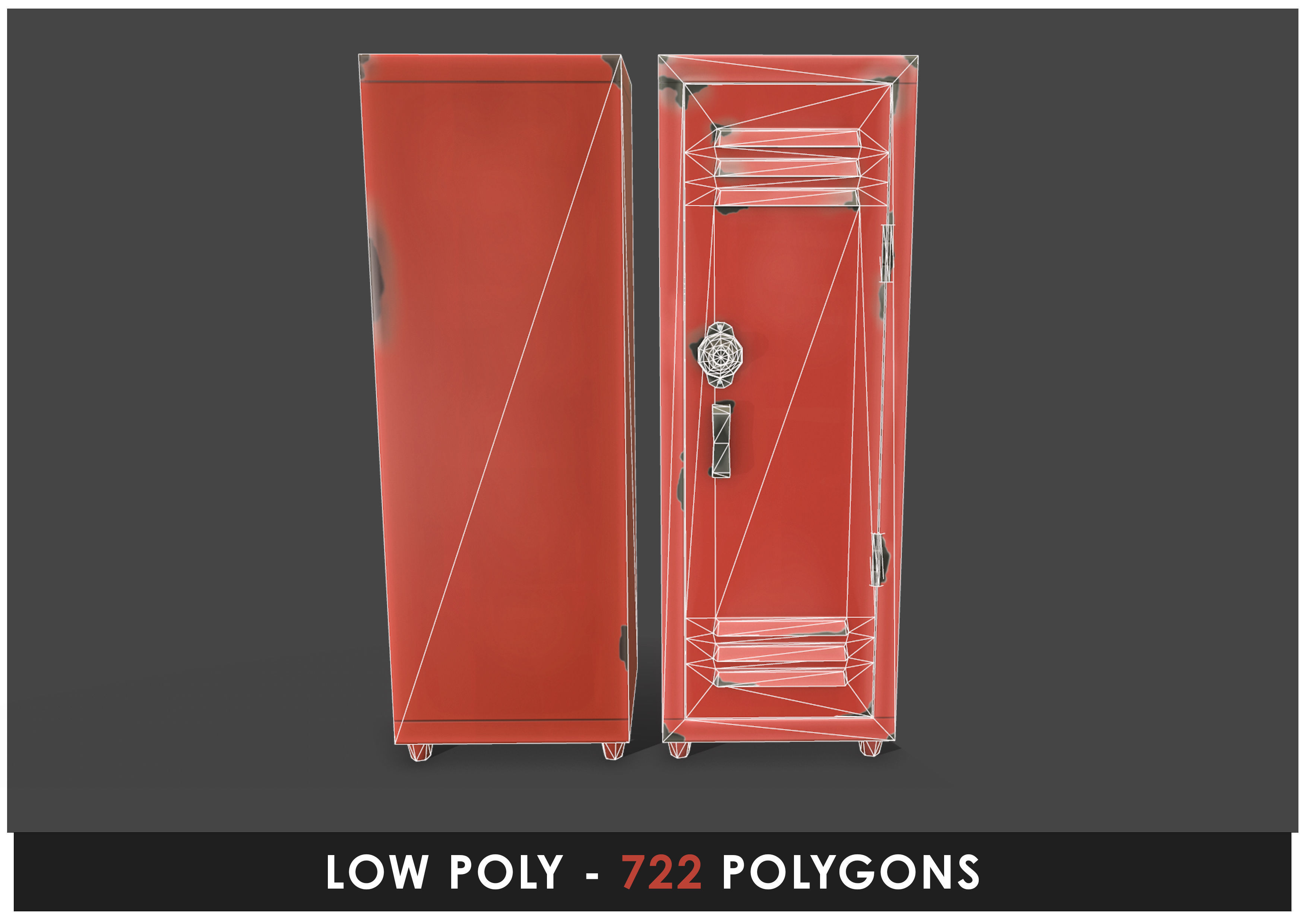 3D model Lockers - Stylized Low Poly VR / AR / low-poly | CGTrader