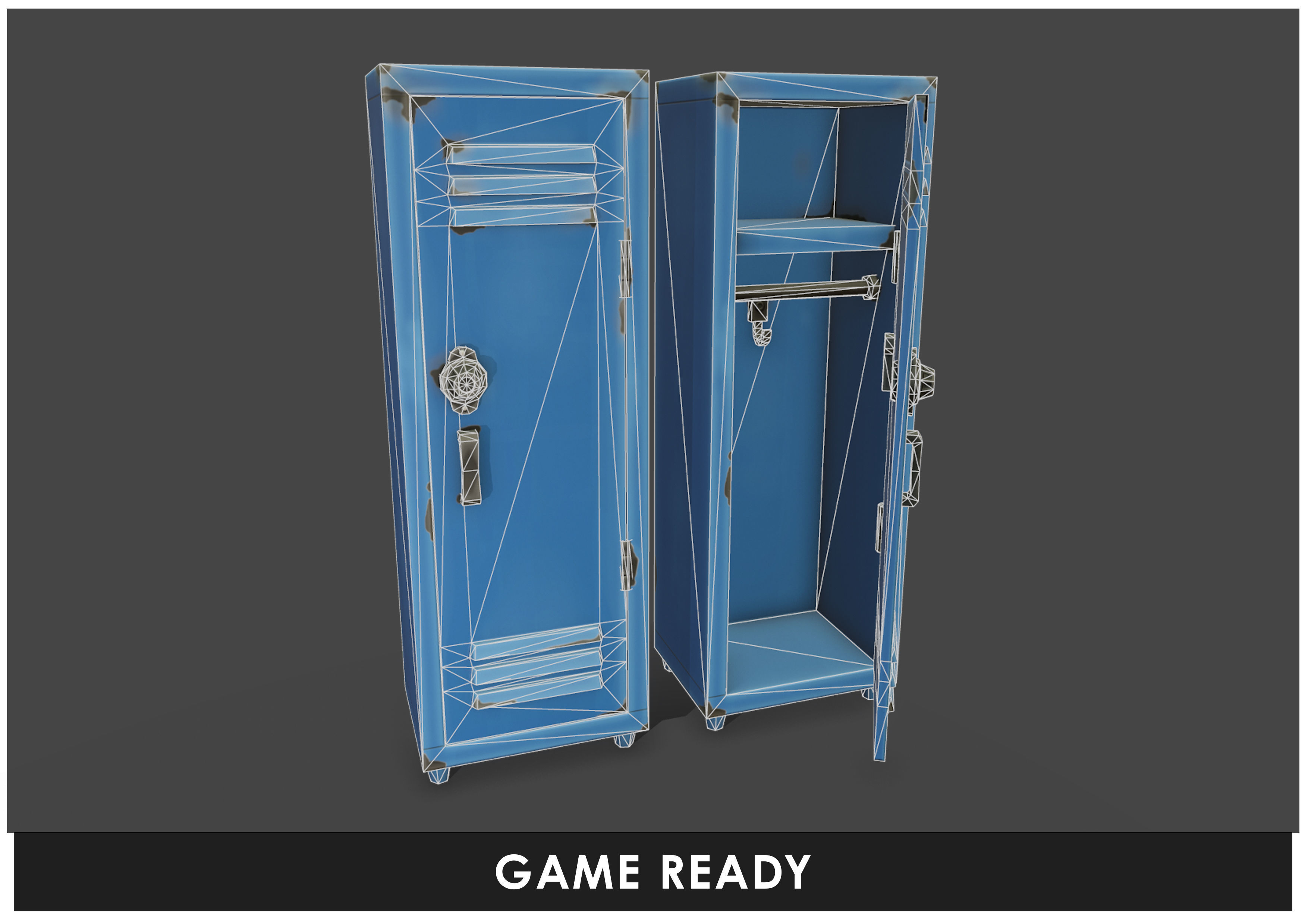3D model Lockers - Stylized Low Poly VR / AR / low-poly | CGTrader