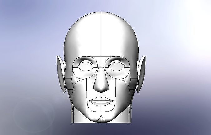 Human Head CAD 3D model 3D printable | CGTrader