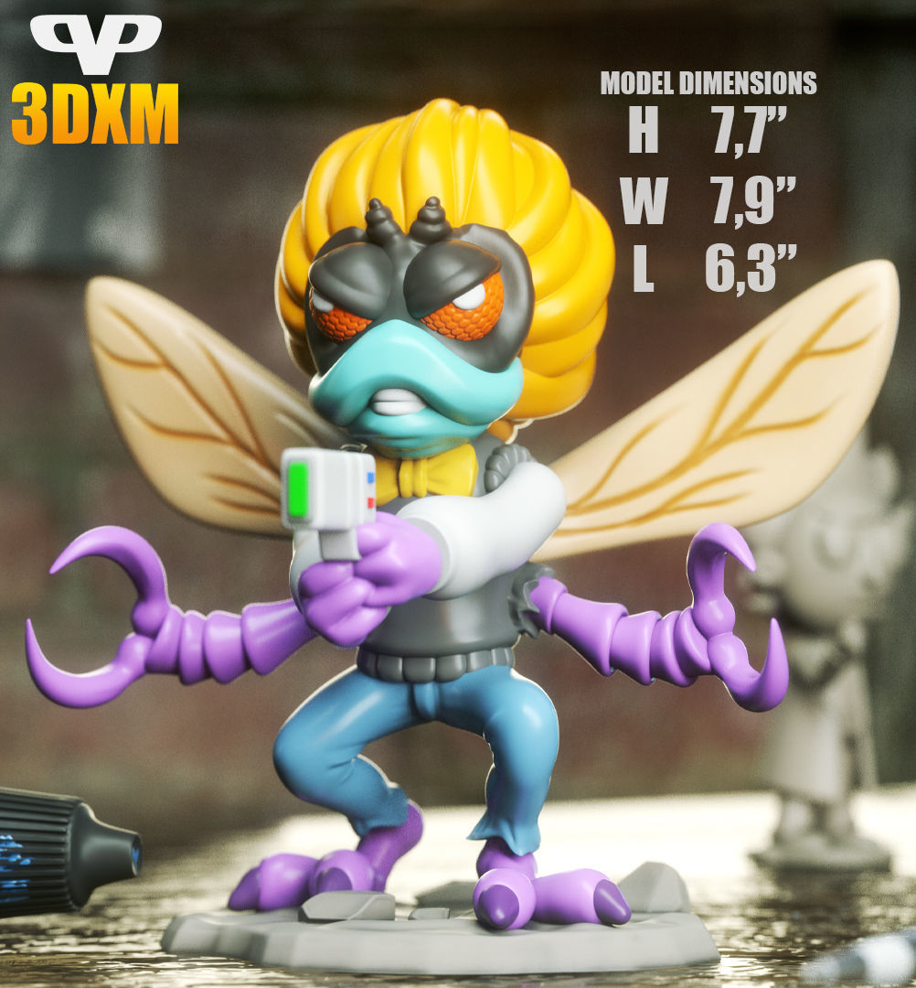 Baxter Fly Chibi STL for 3D Printing ChibiSTL 3DXM 3D model 3D ...