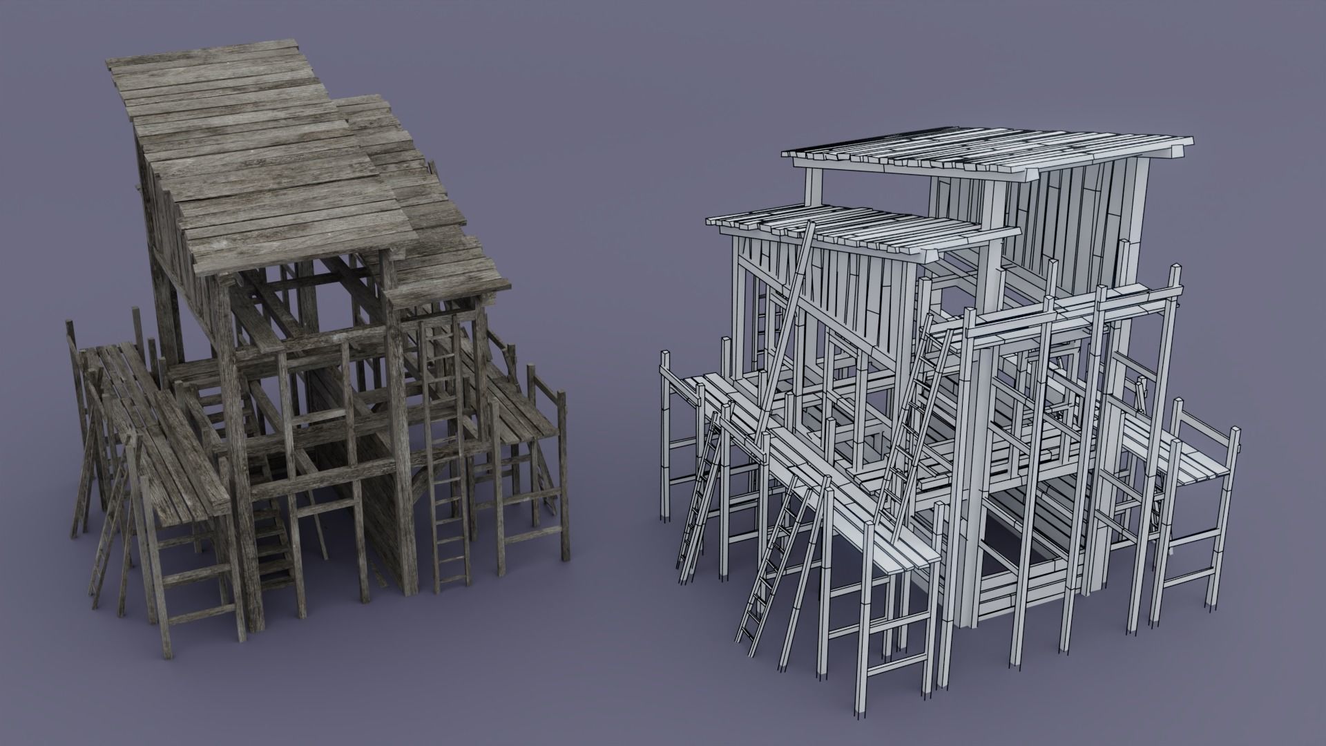 3D model Pirate town VR / AR / low-poly | CGTrader