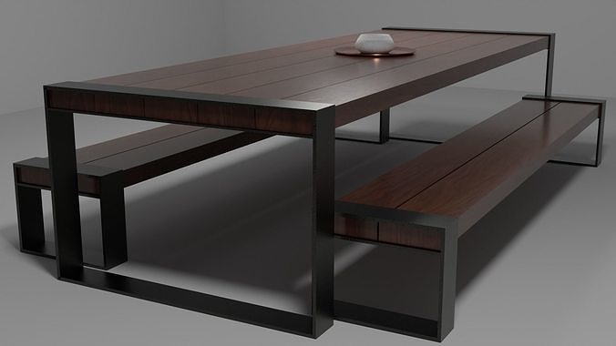 Rustic Dining Table 3D model | CGTrader