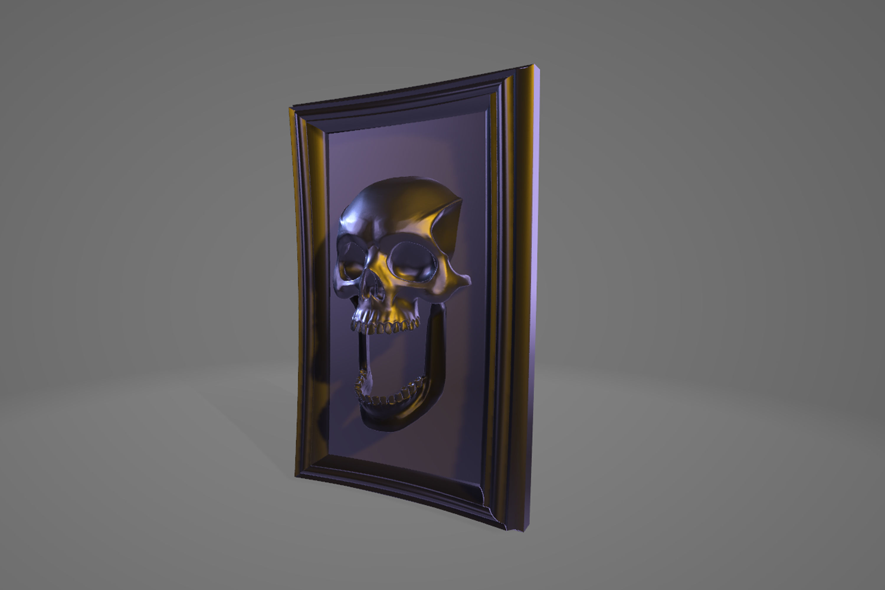 Skull in Frame 3DModel part of the Halloween package 3D model | CGTrader