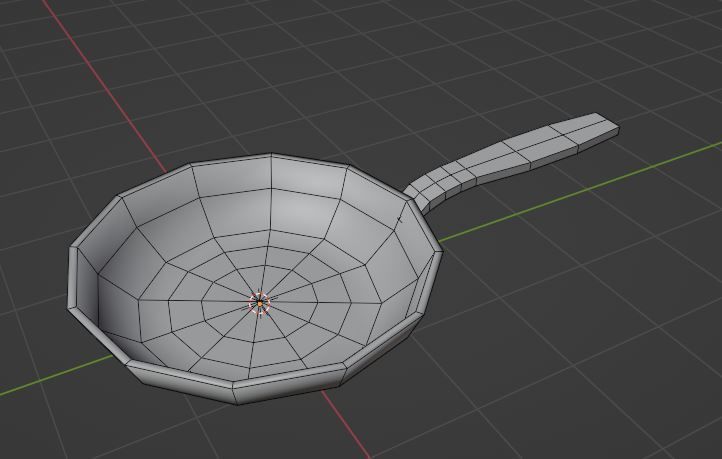 A 3D Low Poly Cartoon Frying Pan 3D model | CGTrader
