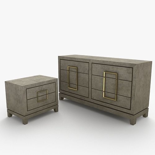 Berkeley Designs Lucca Drawers Table Set 3D model | CGTrader