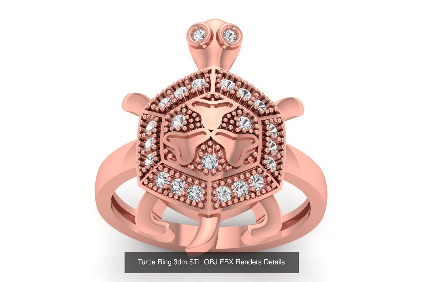 10 Turtle Ring 3dm STL OBJ FBX Renders Details 3D Model Collection | CGTrader