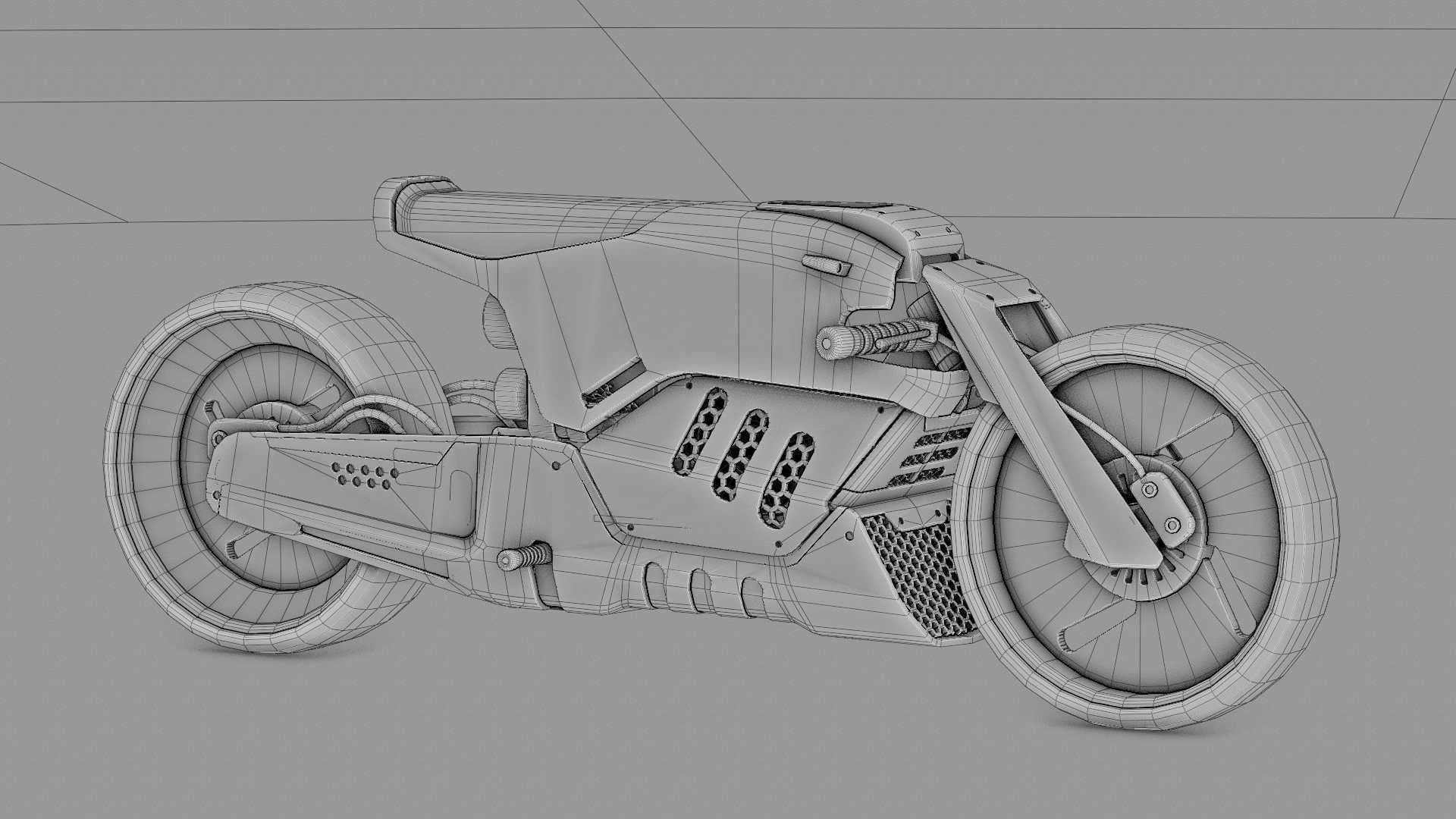 CONCEPT MOTORBIKE C-3000 RIGGED 3D model rigged | CGTrader