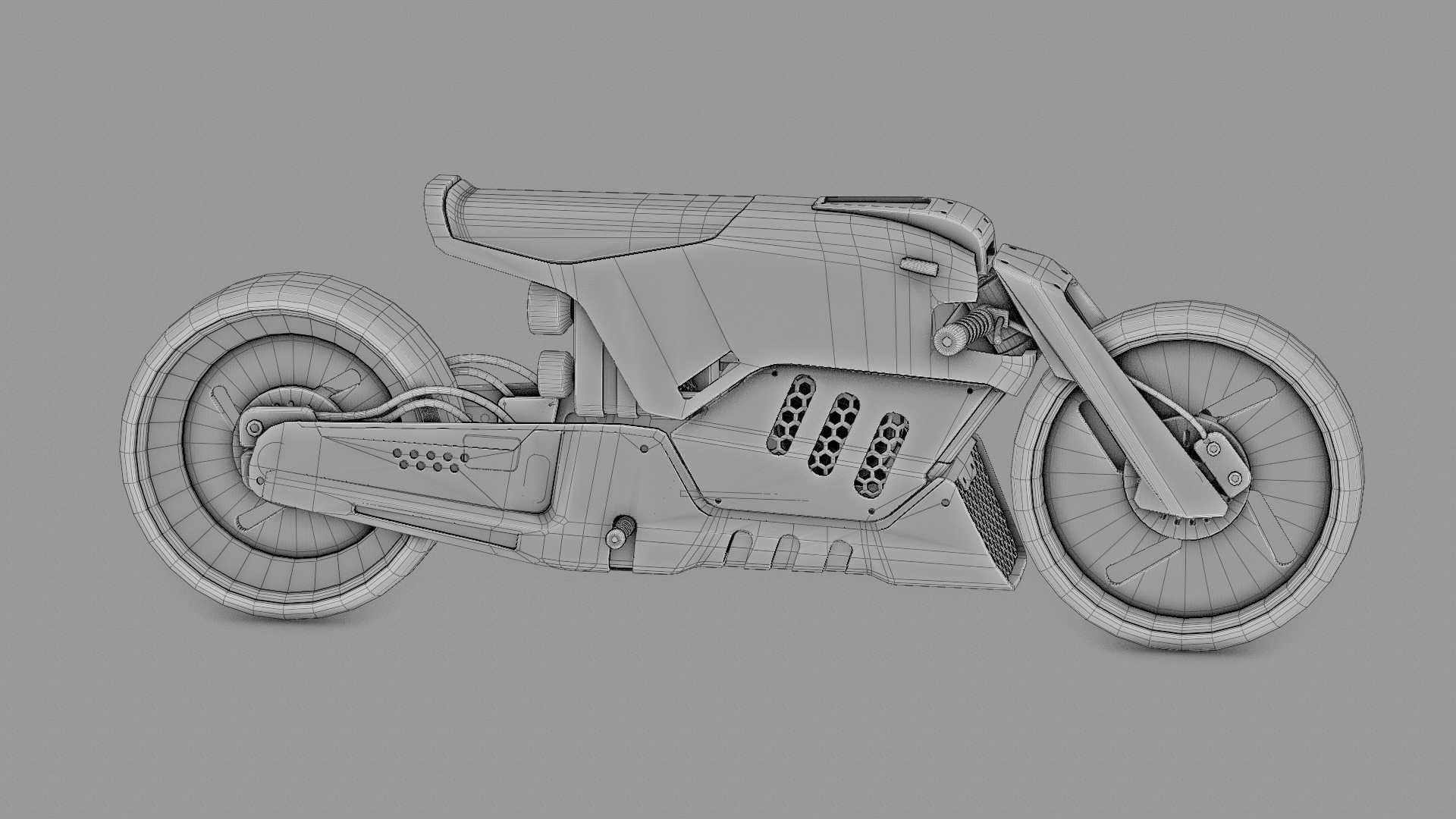 CONCEPT MOTORBIKE C-3000 RIGGED 3D model rigged | CGTrader