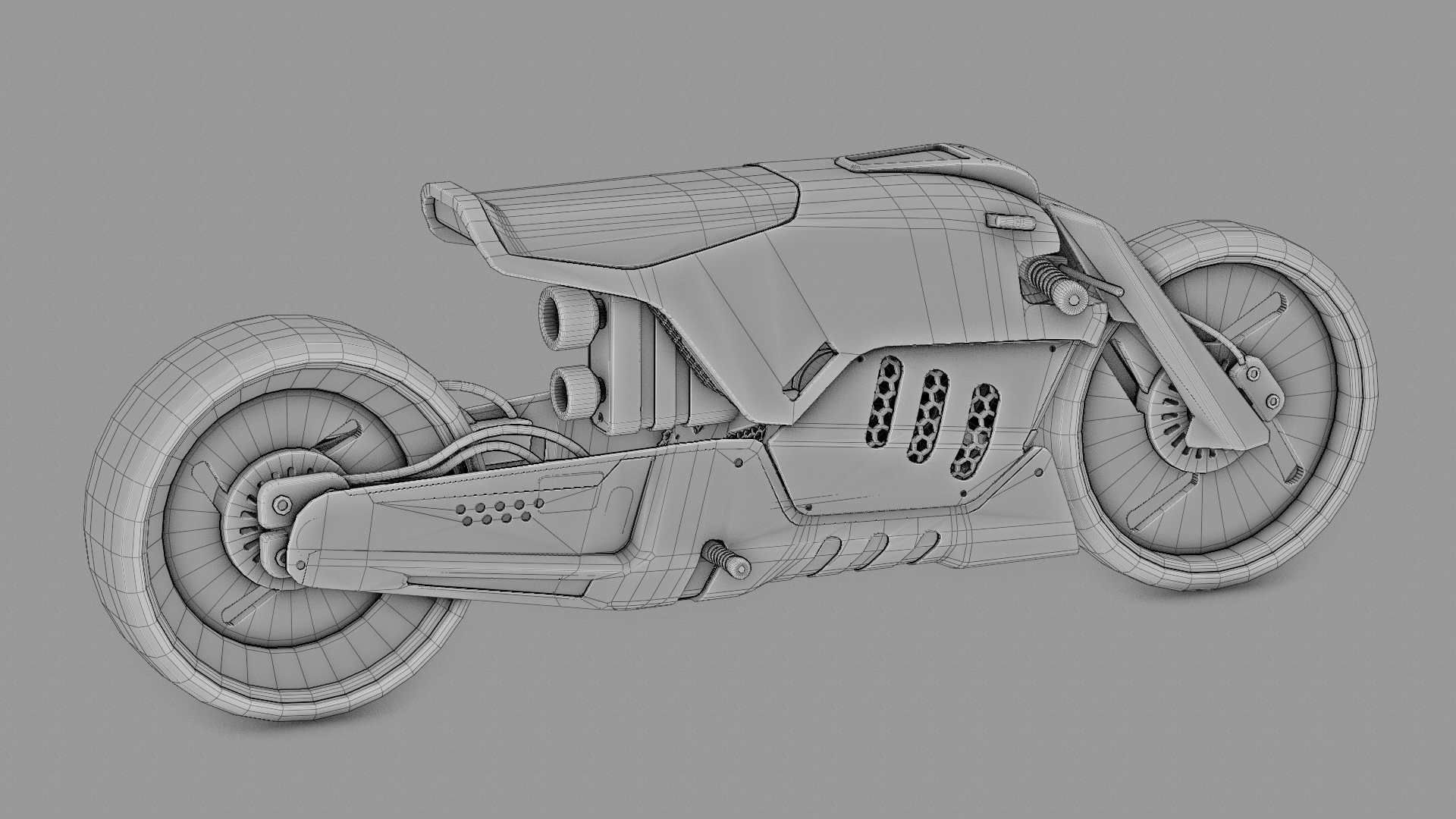 CONCEPT MOTORBIKE C-3000 RIGGED 3D model rigged | CGTrader