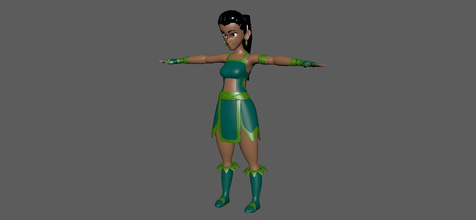 Winda female character free 3D model | CGTrader