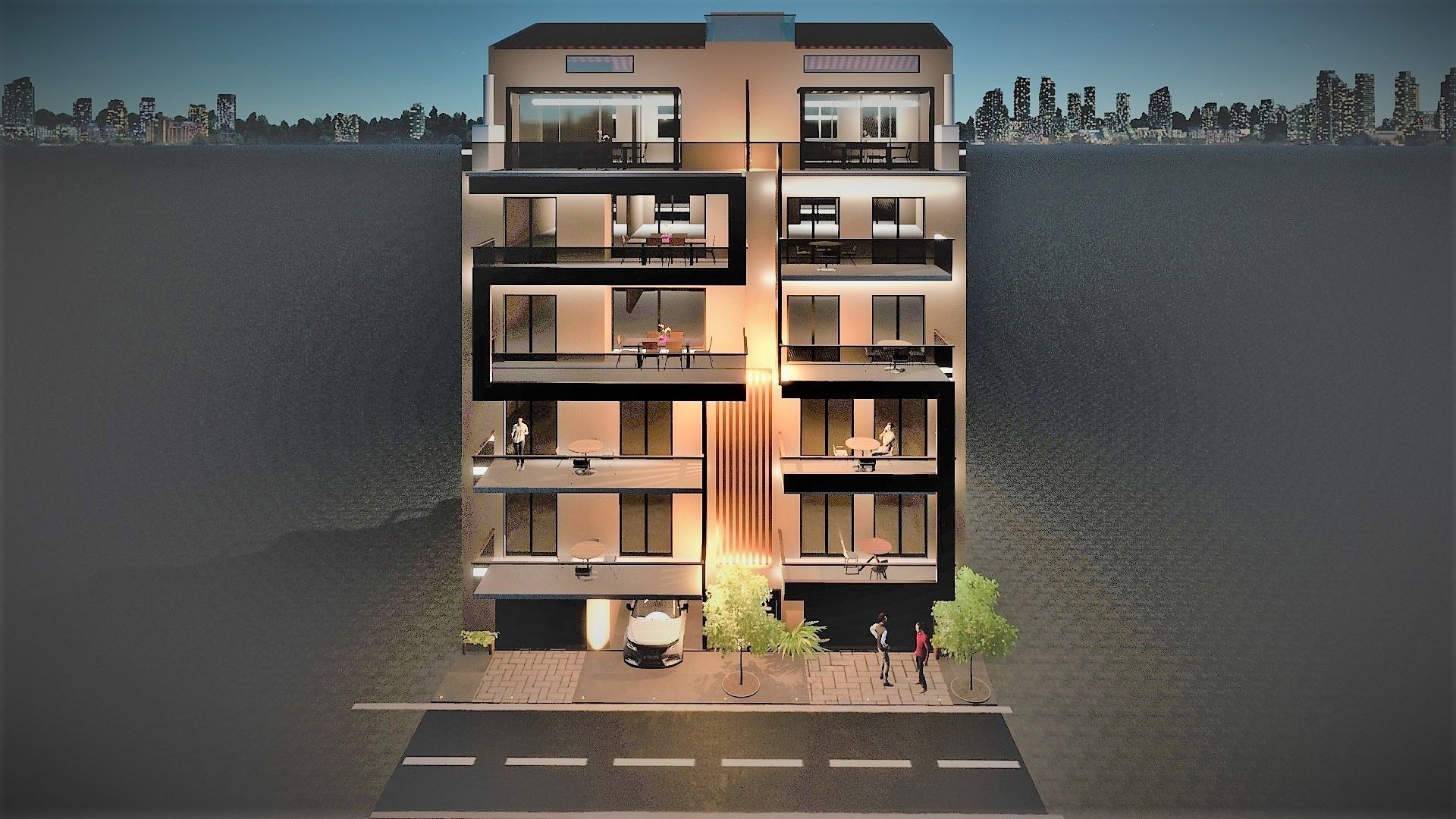 6-storey building with 2 maisonettes free 3D model | CGTrader