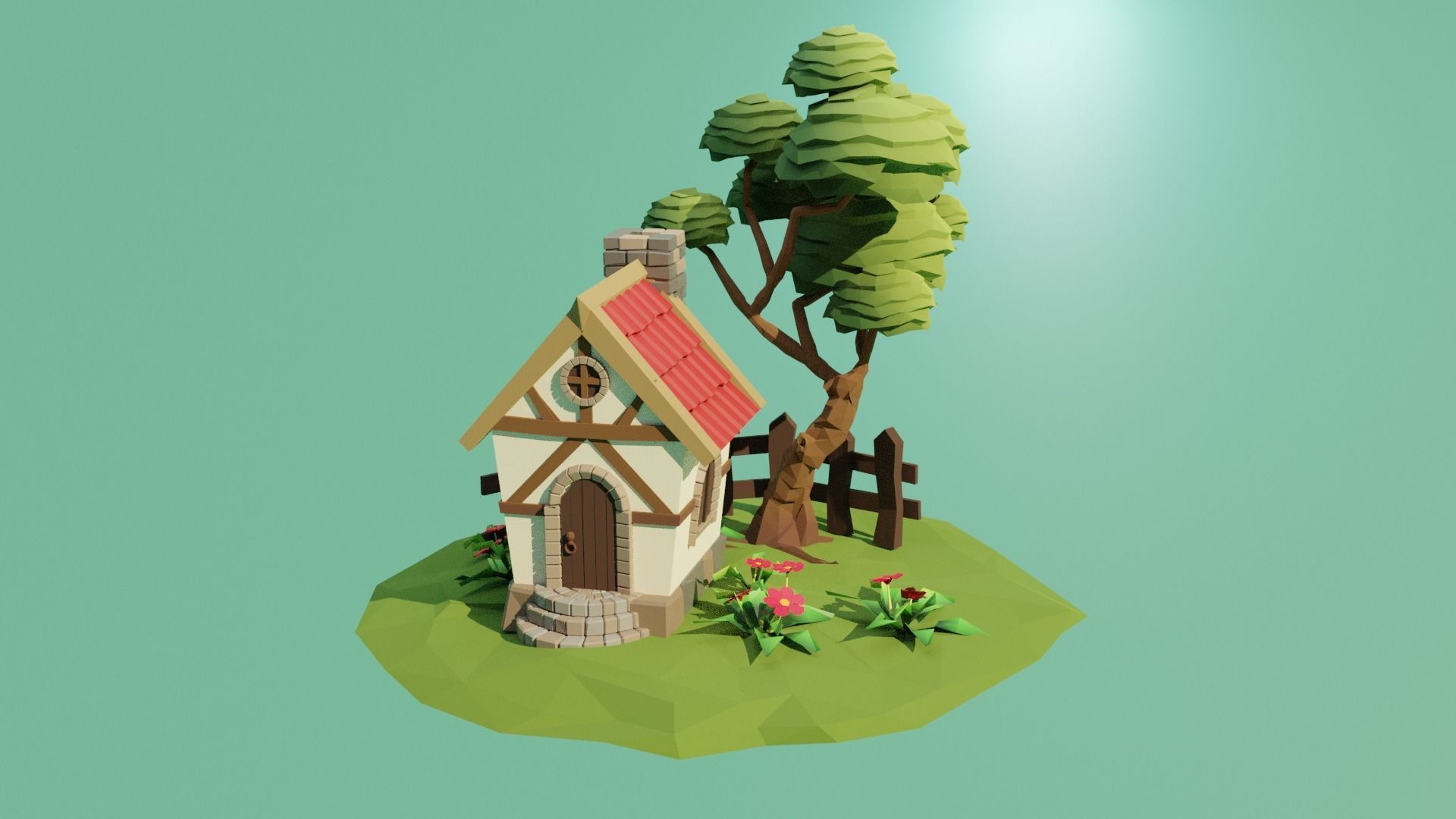 Low Poly House free VR / AR / low-poly 3D model | CGTrader