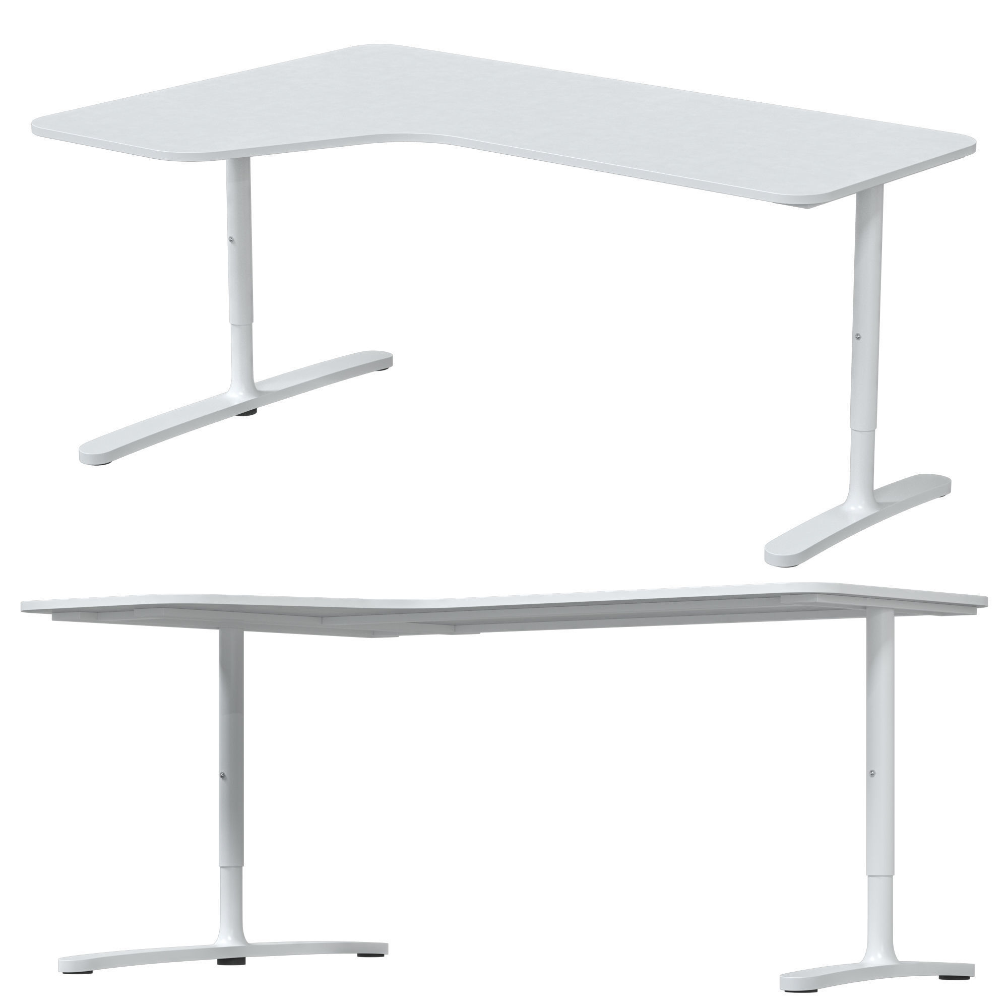 IKEA - BEKANT Corner table left side 3D model | CGTrader