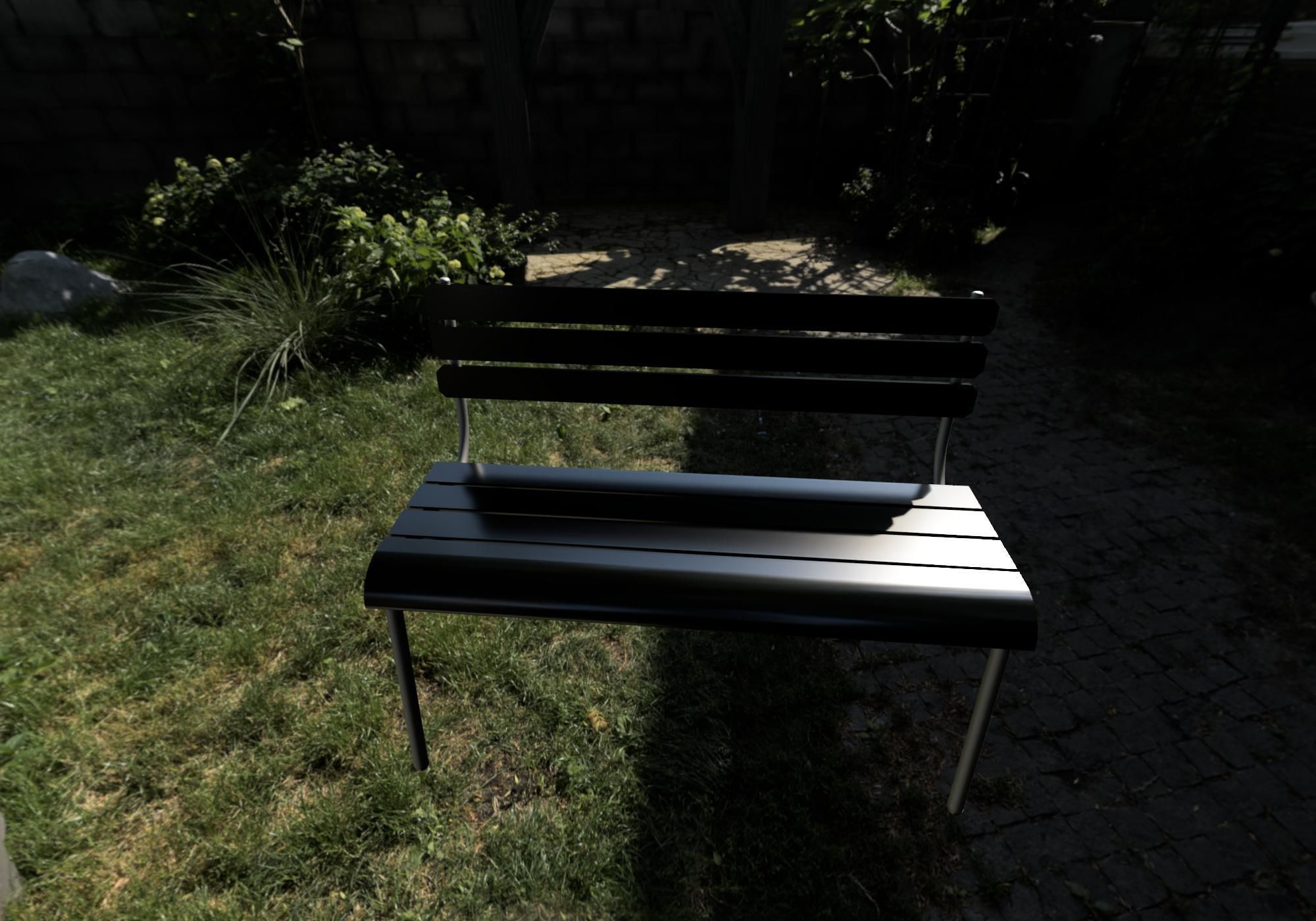 Metal bench 3D model | CGTrader