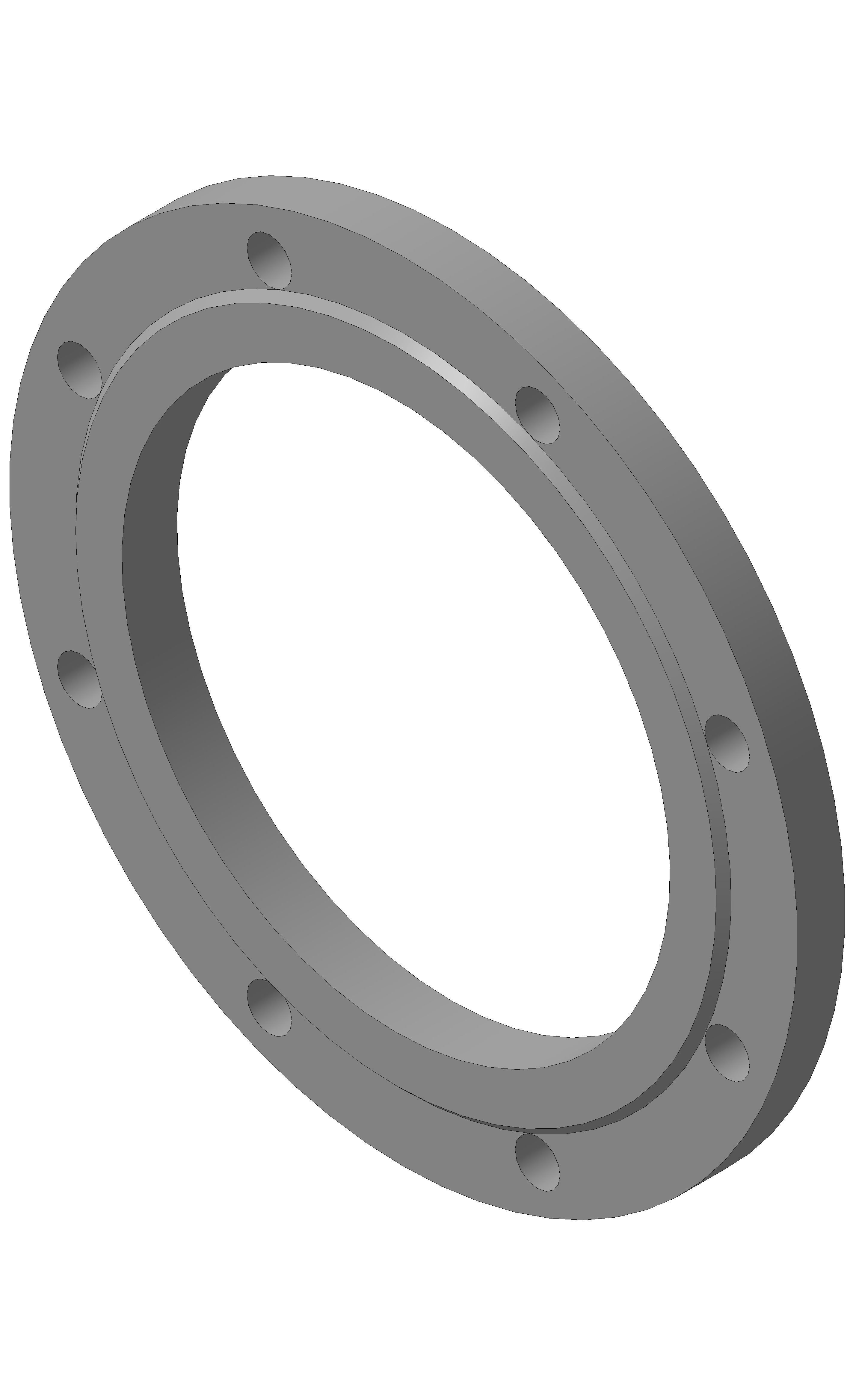 Flange Collection PN10 DN15 - DN600 18 pieces 3D model | CGTrader