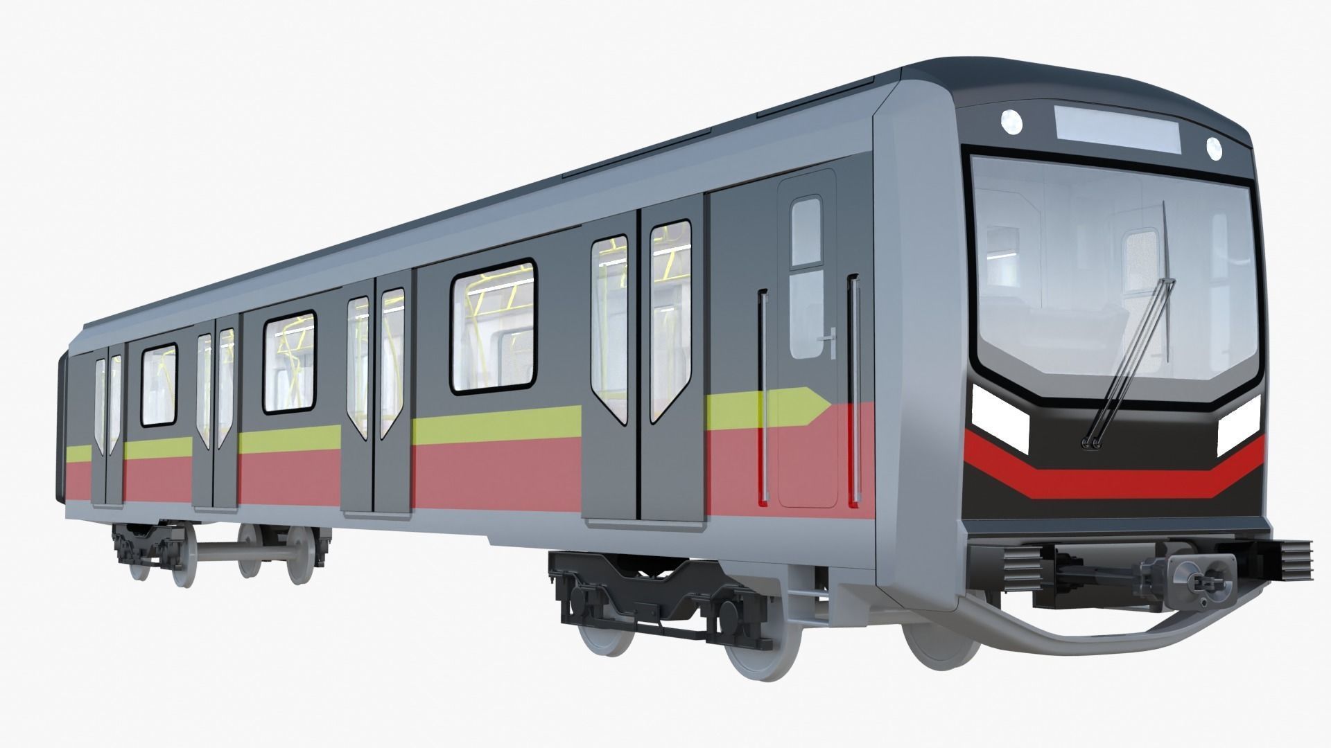 Warsaw metro locomotive 3D model | CGTrader