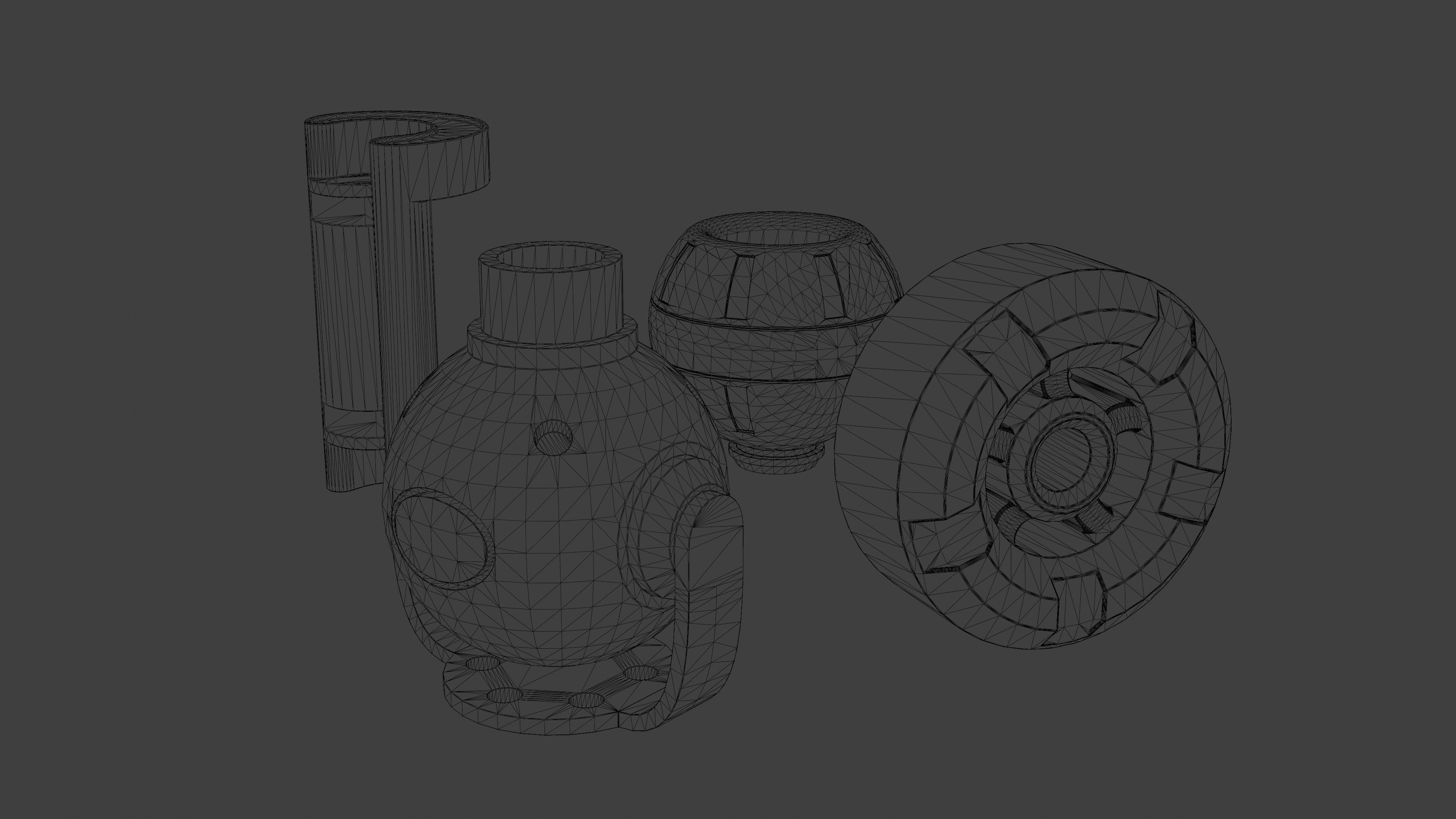 Kitbashing Asset Pack 001 - Metallic Components free VR / AR / low-poly ...