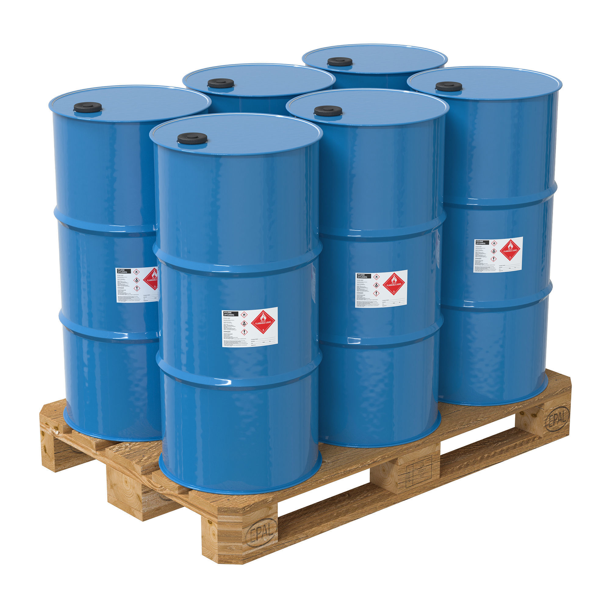 A set of pallets with different cargo and a trolley 3D model | CGTrader