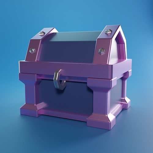 Low Poly Chest treasure free VR / AR / low-poly 3D model | CGTrader