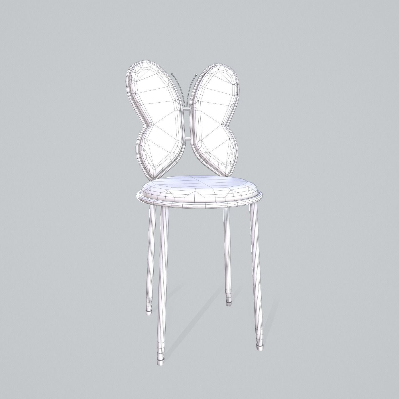 3D model Butterfly Vanity Chair VR / AR / low-poly | CGTrader