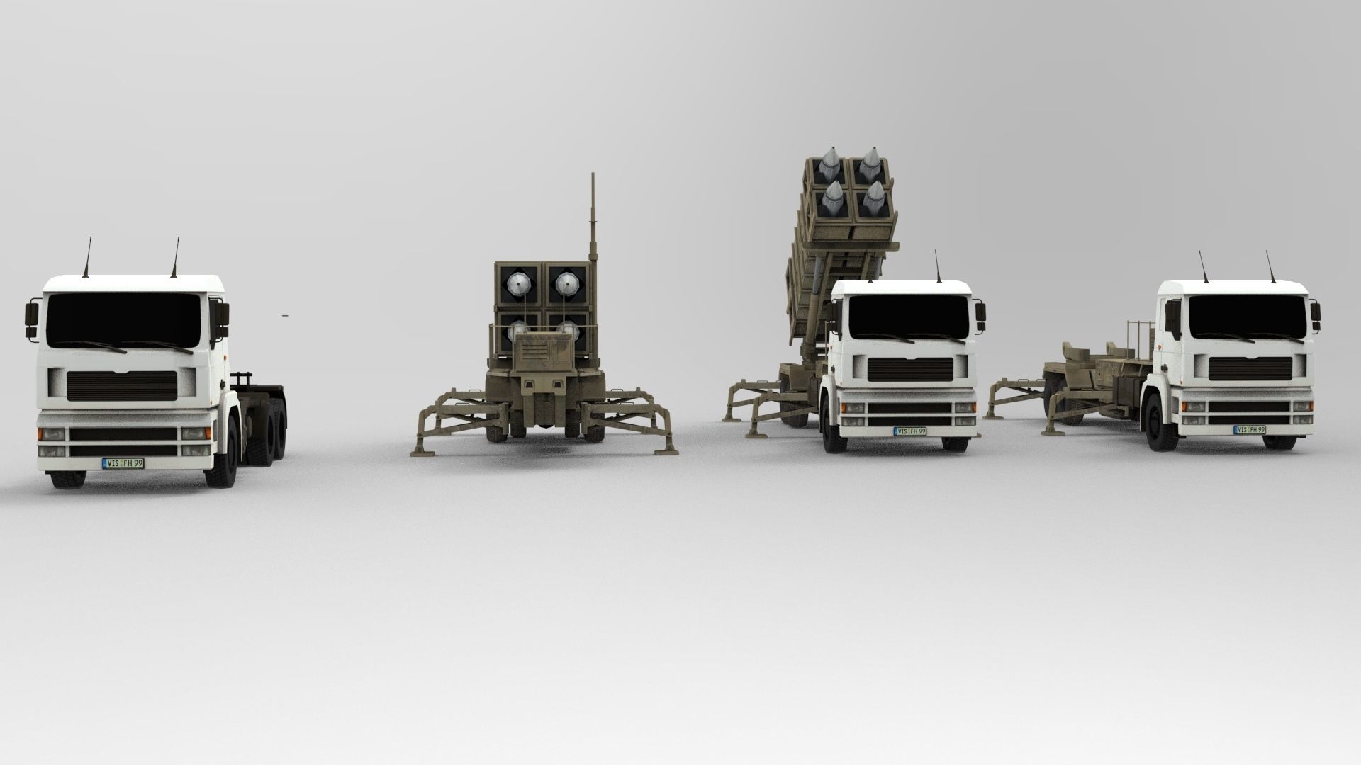 MIM 104 Patriot PAC-3 3D model animated | CGTrader