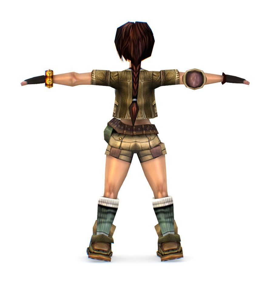 3D model Low Poly Cartoon Creature Warrior Lara VR / AR / low-poly ...