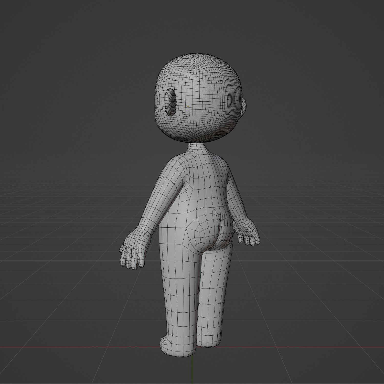 3D model Base Meshes Character Starter Kit Cute Anime Chibi Girl VR ...