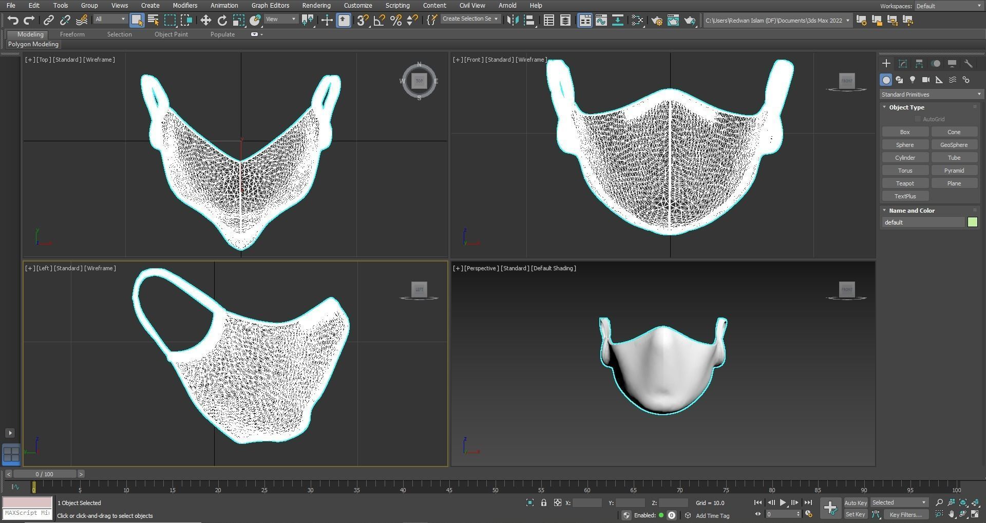 Fashionable Face Mask 3D model | CGTrader