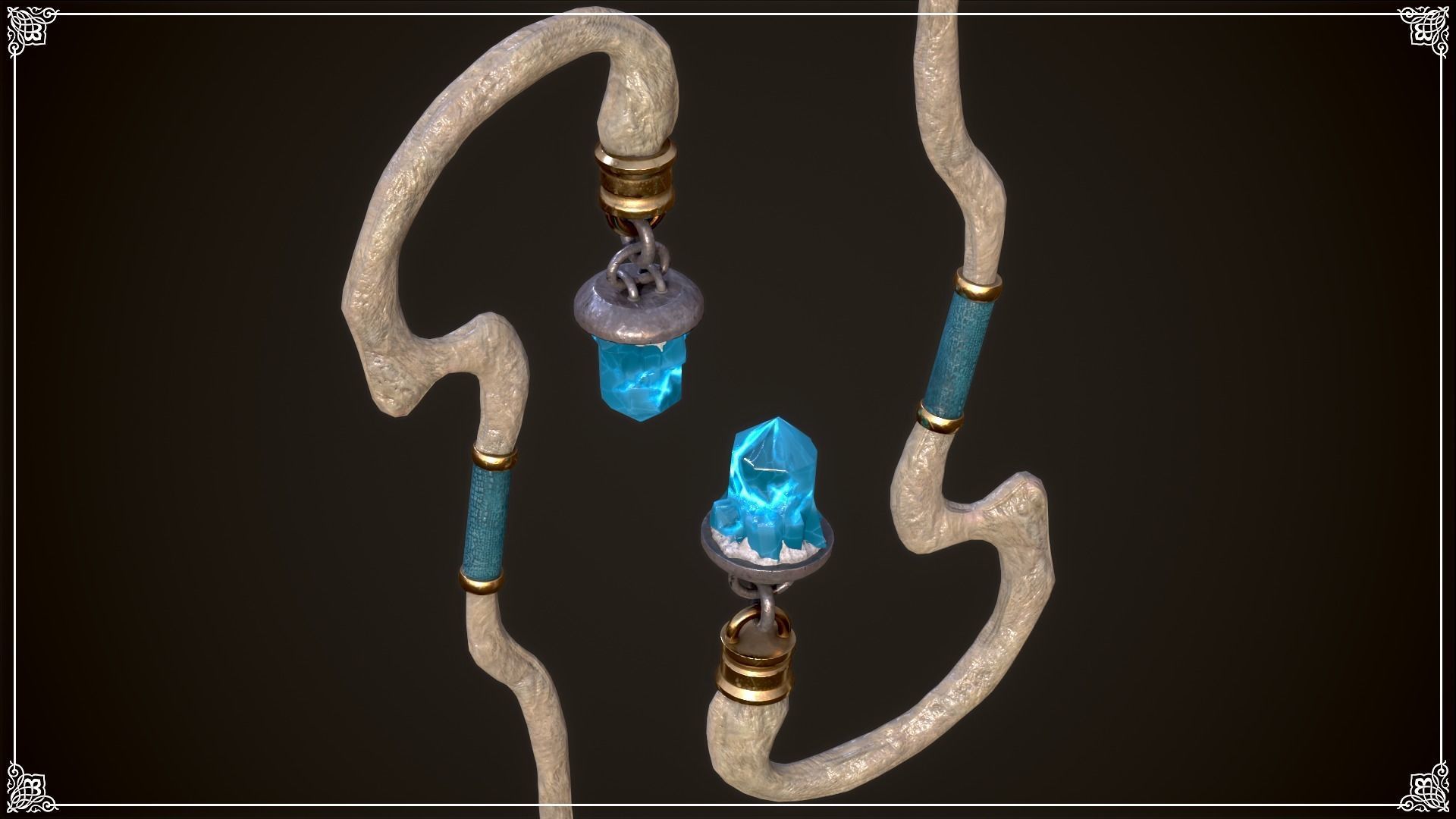 3D model Wizard staff with crystal VR / AR / low-poly | CGTrader