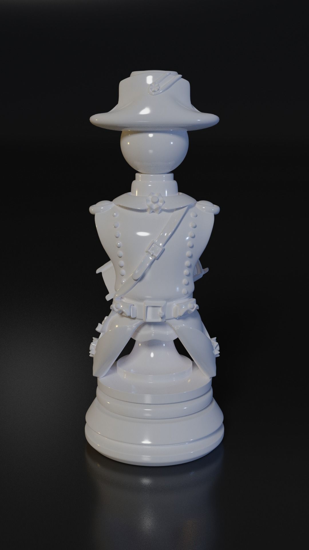 Rook stylized military uniform XVII-XVIII 3D model | CGTrader