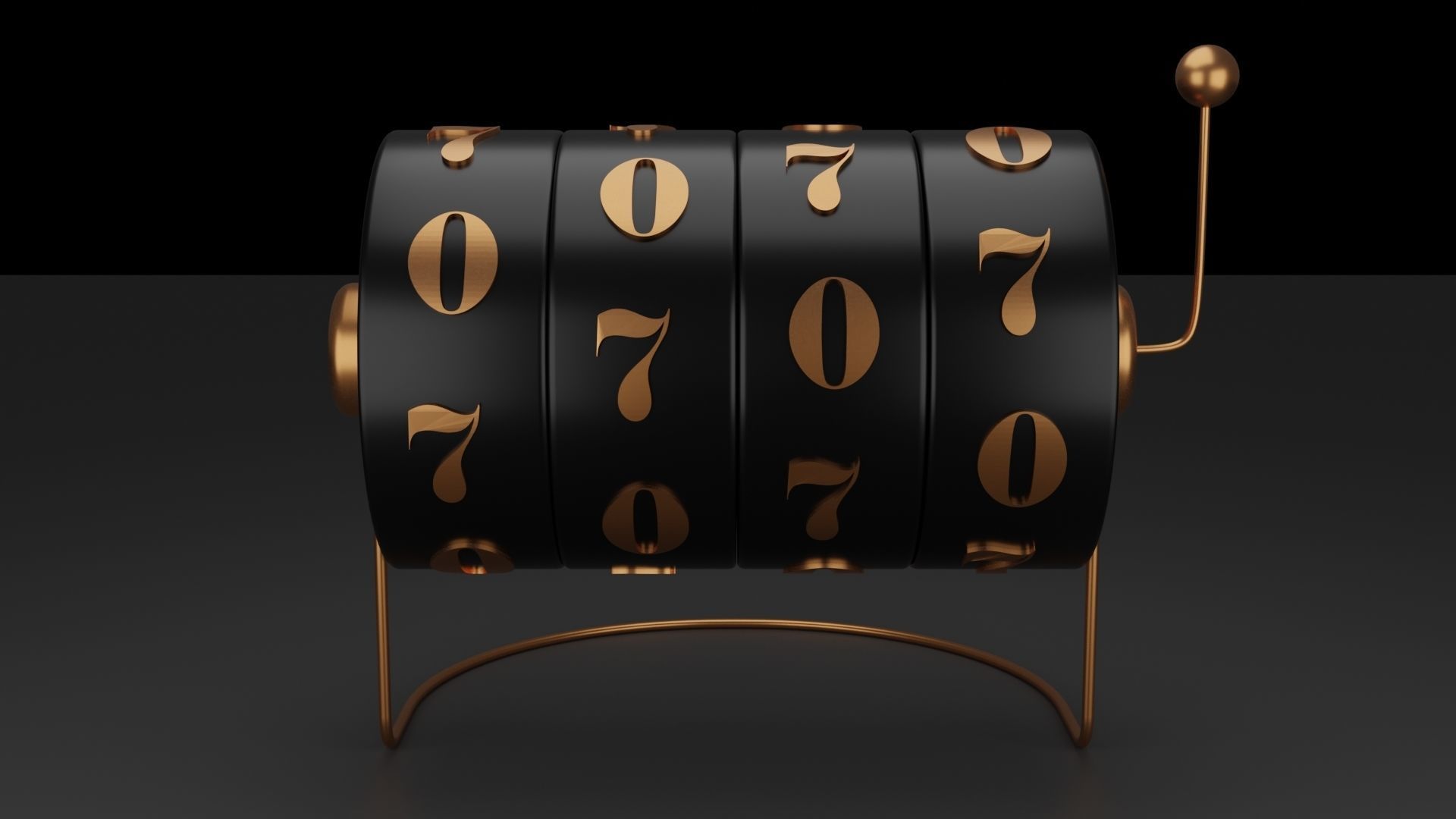 Slot machine with lucky sevens jackpot 3D model 3D model | CGTrader