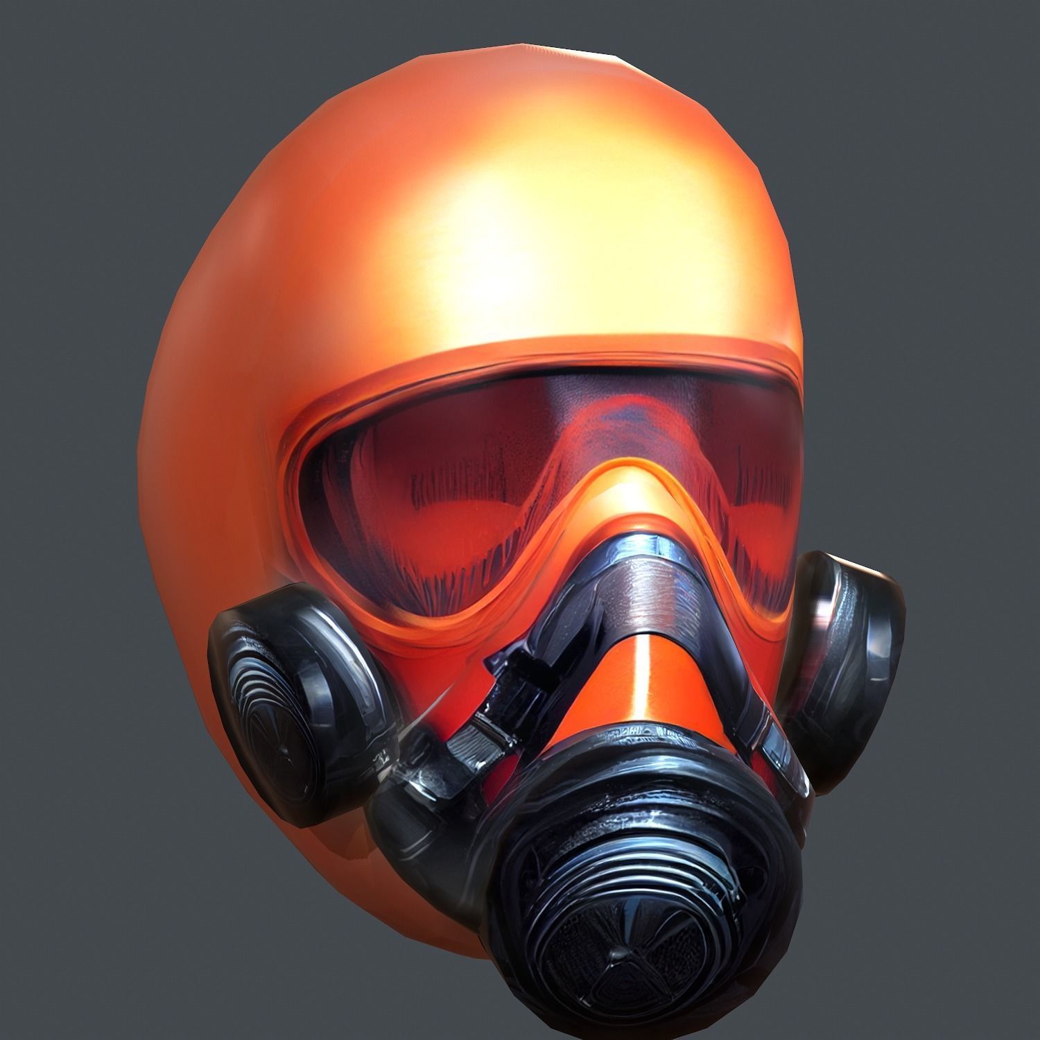 3D model Gas mask helmet scifi Low-poly character art game space VR ...
