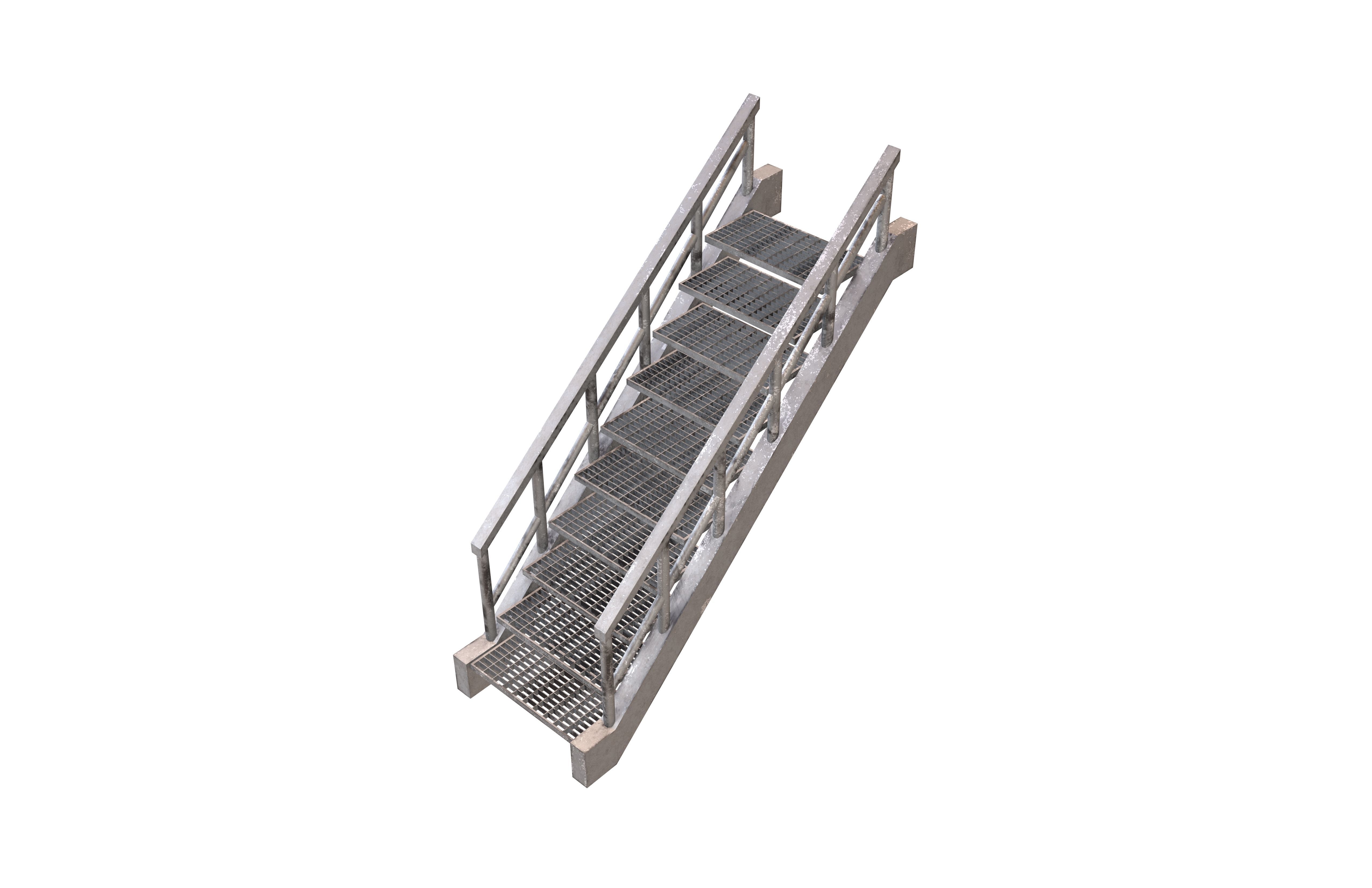 3D model Grate Stairs v1 002 VR / AR / low-poly | CGTrader