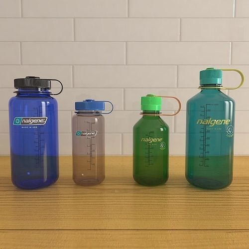 Nalgene 4 Bottles Collection | CGTrader