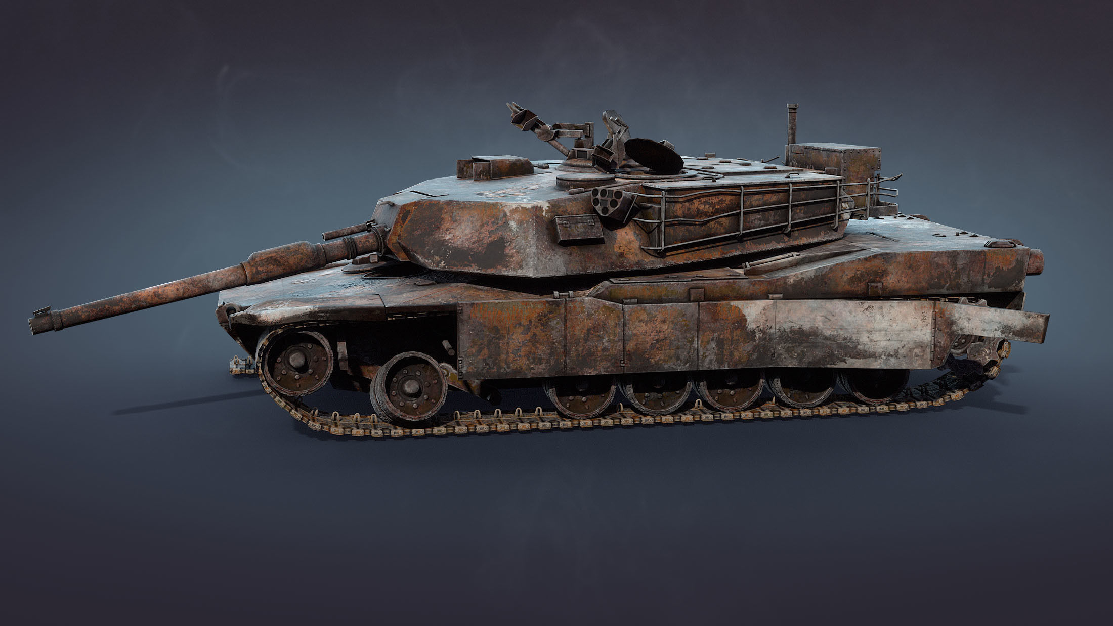 3D model Destroyed tank M1A1 Abrams VR / AR / low-poly | CGTrader