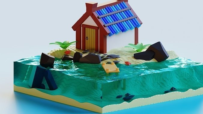 house on the beach 3D model | CGTrader