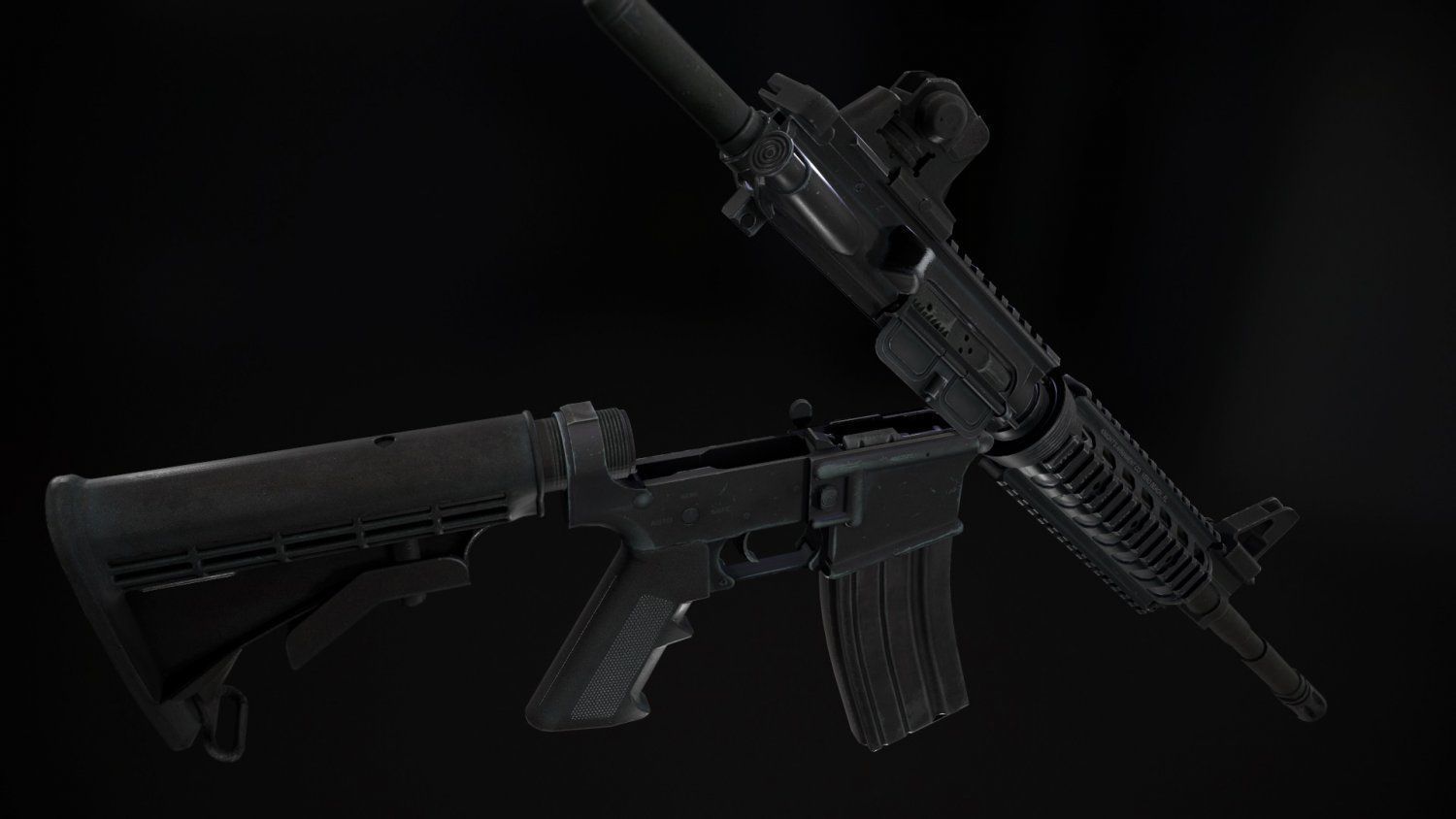 3D model M4A1 RIS high detail VR / AR / low-poly | CGTrader