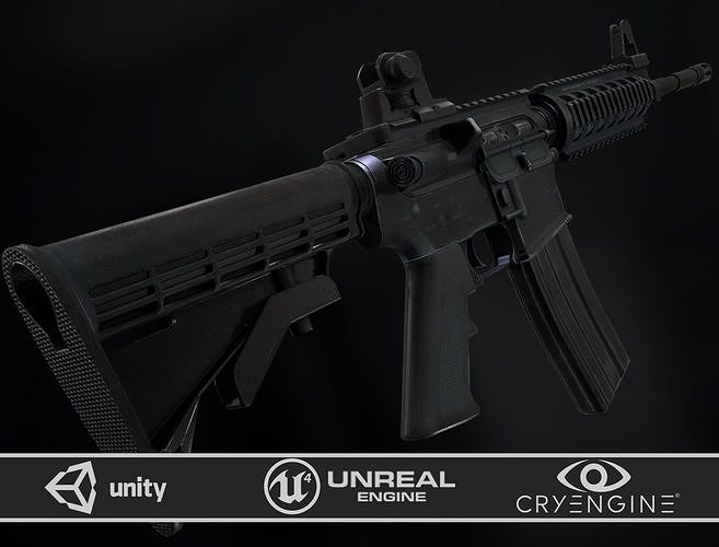 3D model M4A1 RIS high detail VR / AR / low-poly | CGTrader